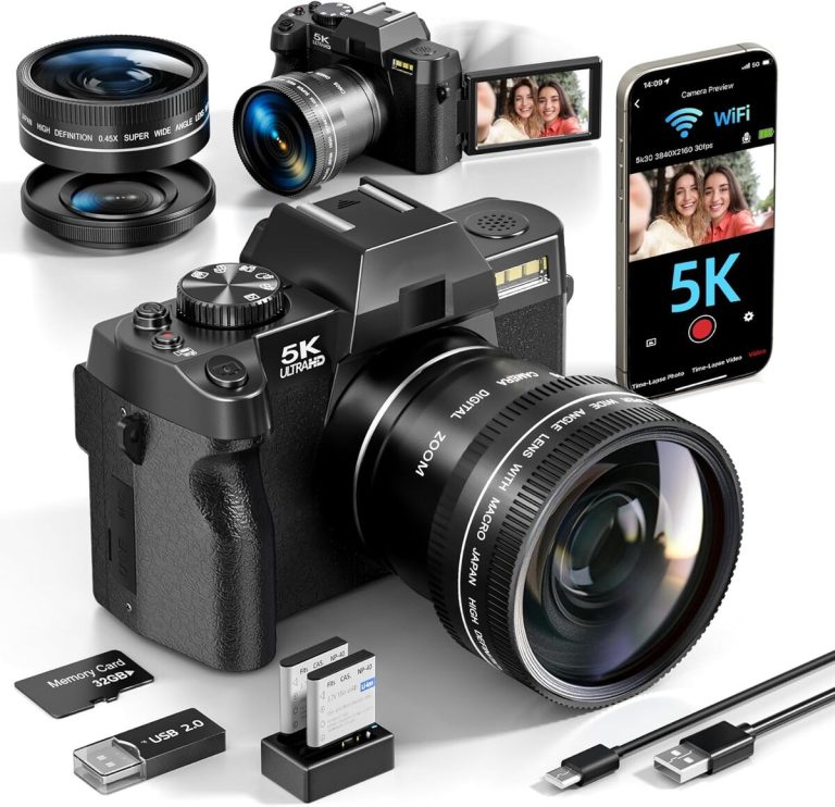 Test de la caméra numérique 5K pour débutants : qualité 48MP/60FPS et ...